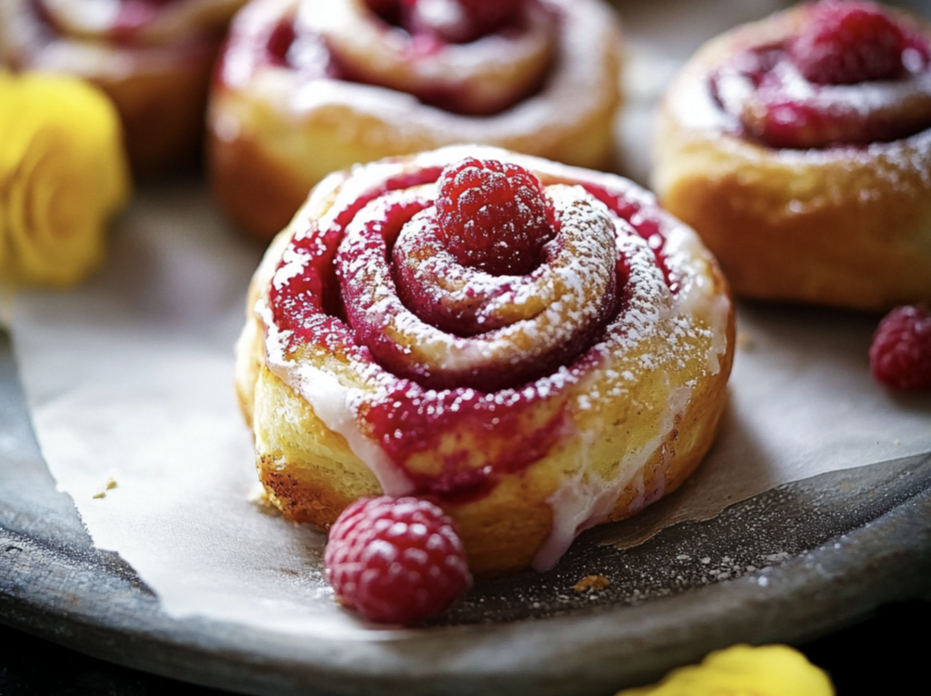 Raspberry Cinnamon Rolls – Beth's Quick Bites