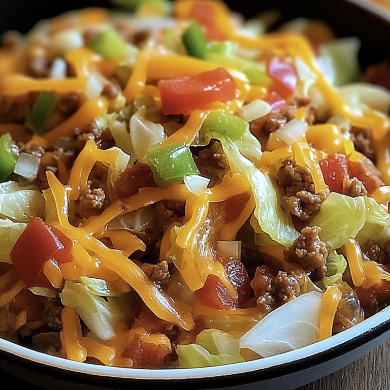 Ground Beef Taco Cabbage Skillet – Beth's Quick Bites