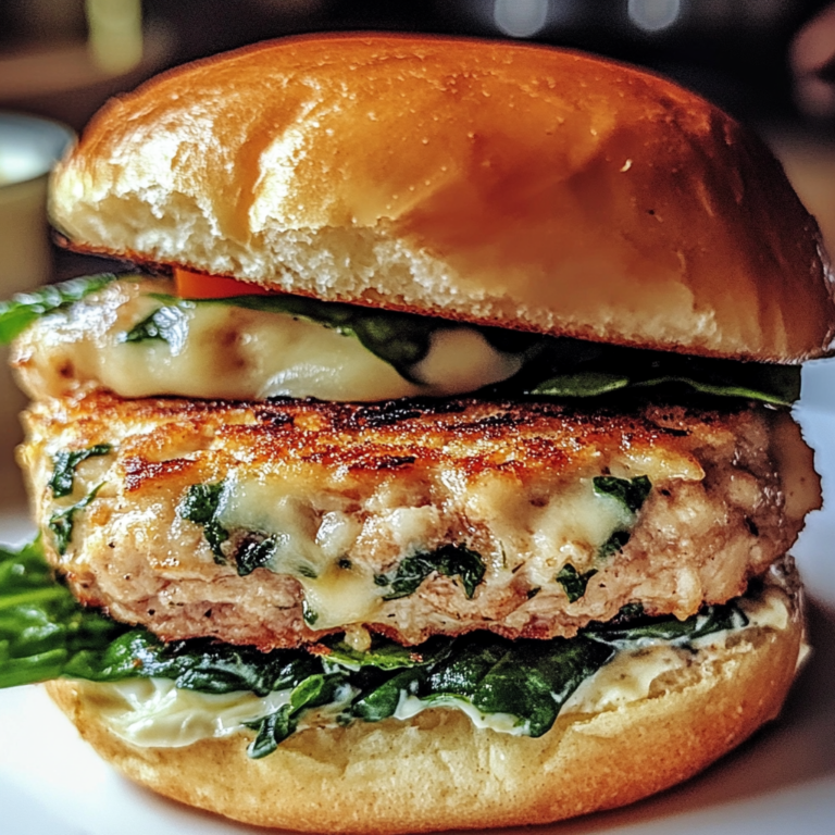White Cheddar and Spinach Chicken Burgers – Beth's Quick Bites
