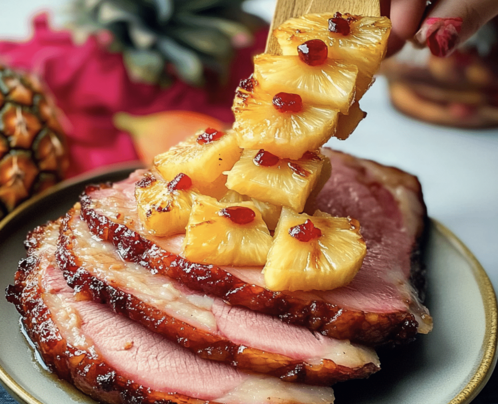 Baked Ham with Pineapple and Brown Sugar Glaze – Beth's Quick Bites