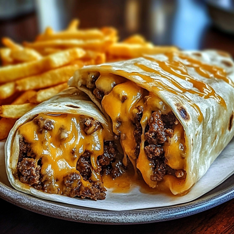 Cheesy Beef Burritos with Fries – Beth's Quick Bites