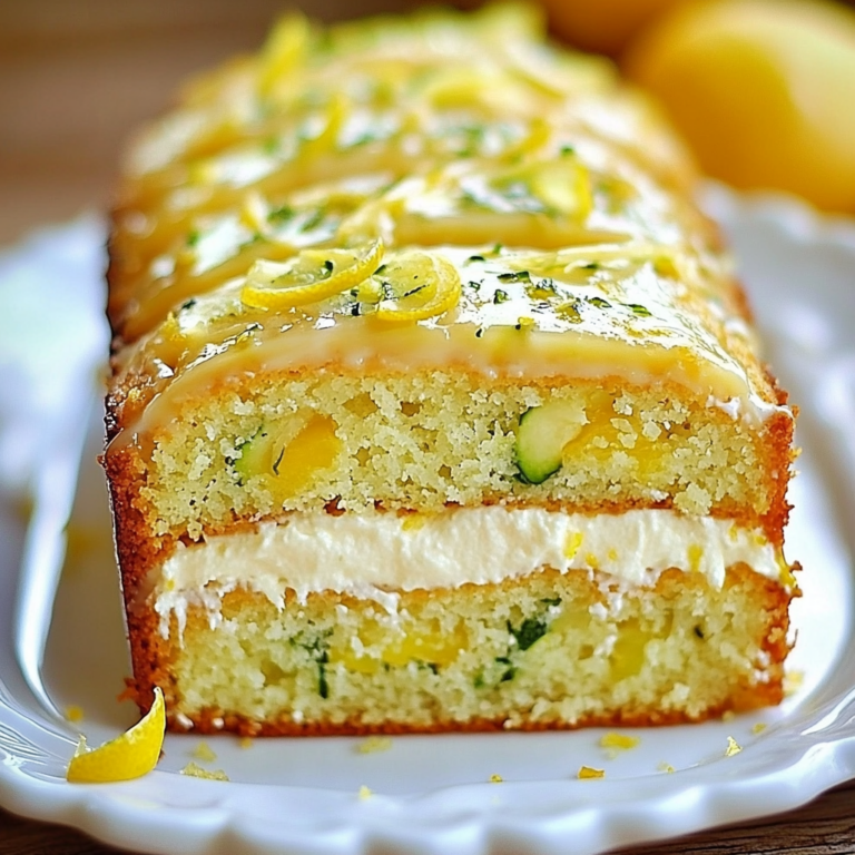 Lemon Zucchini Cake with Cream Cheese Filling – Beth's Quick Bites
