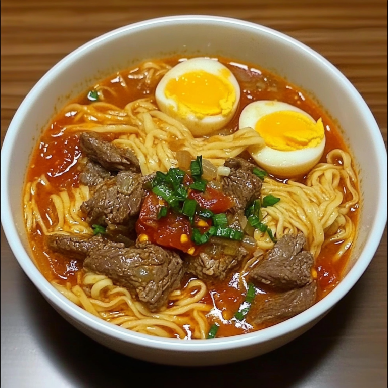 Tomato Egg and Beef Noodle Soup Recipe – Beth's Quick Bites