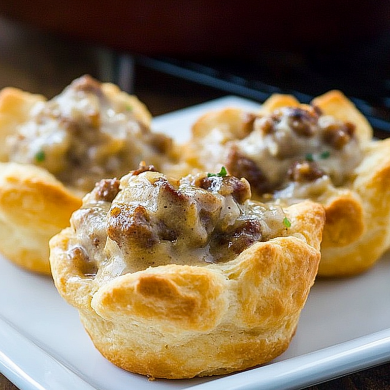 Sausage Gravy Biscuit Cups Recipe – Beth's Quick Bites