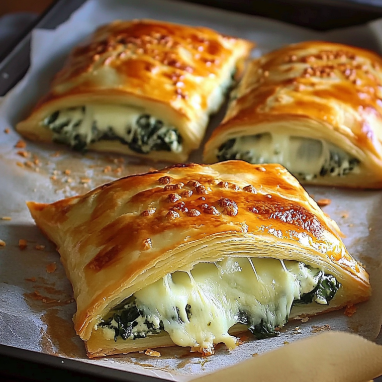 Cheese and Spinach Stuffed Pastry – Beth's Quick Bites