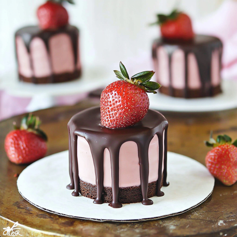 Chocolate-Covered Strawberry Mini Cakes – Beth's Quick Bites