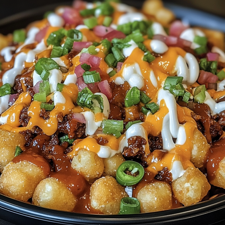 Loaded Cowboy BBQ Tater Tot Nachos – Beth's Quick Bites