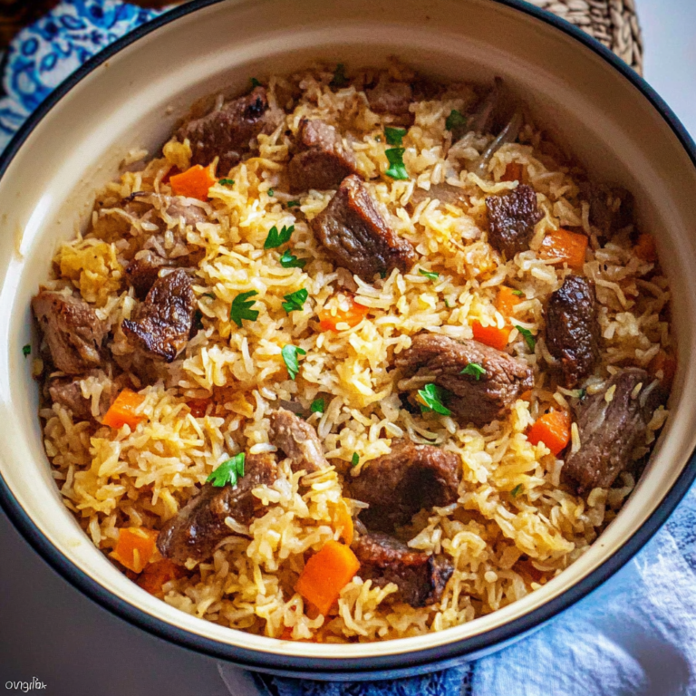 Plov Recipe (Uzbek Lamb and Rice Pilaf) – Beth's Quick Bites