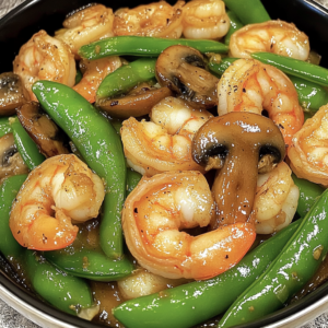 Stir-Fried Shrimp with Snow Peas and Mushrooms – Beth's Quick Bites
