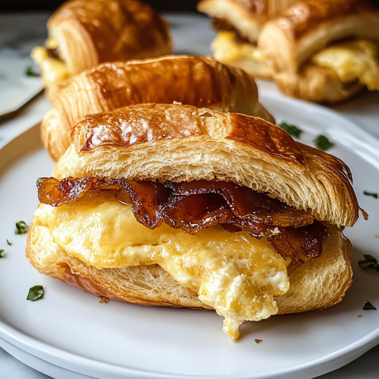Killer Maple Mustard Croissant Breakfast Sandwiches – Beth's Quick Bites