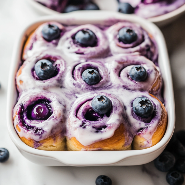 Blueberry Cinnamon Rolls with Blueberry Cream Cheese Frosting – Beth's ...