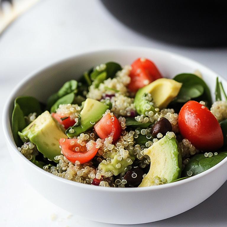 Easy Quinoa Spinach Avocado Power Salad Recipe – Beth's Quick Bites