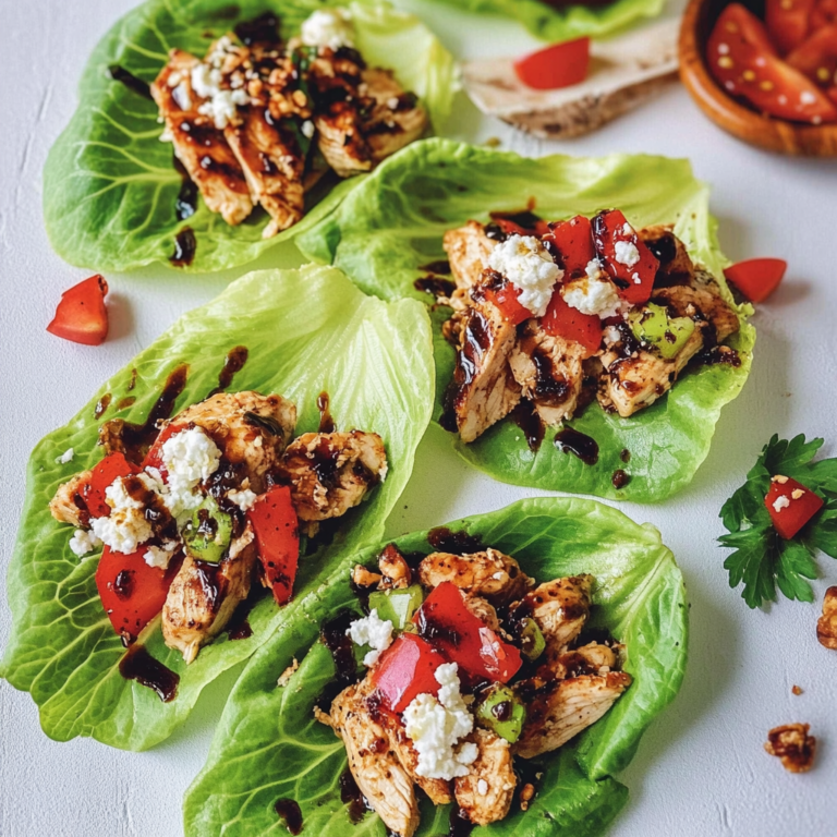 Grilled Balsamic Chicken Lettuce Wraps – Beth's Quick Bites