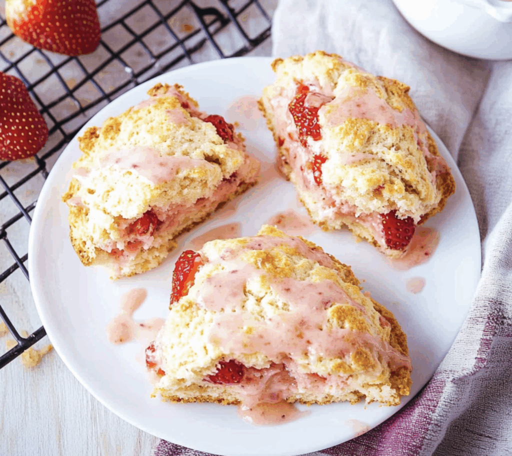 Fresh Strawberry Scones – Beth's Quick Bites