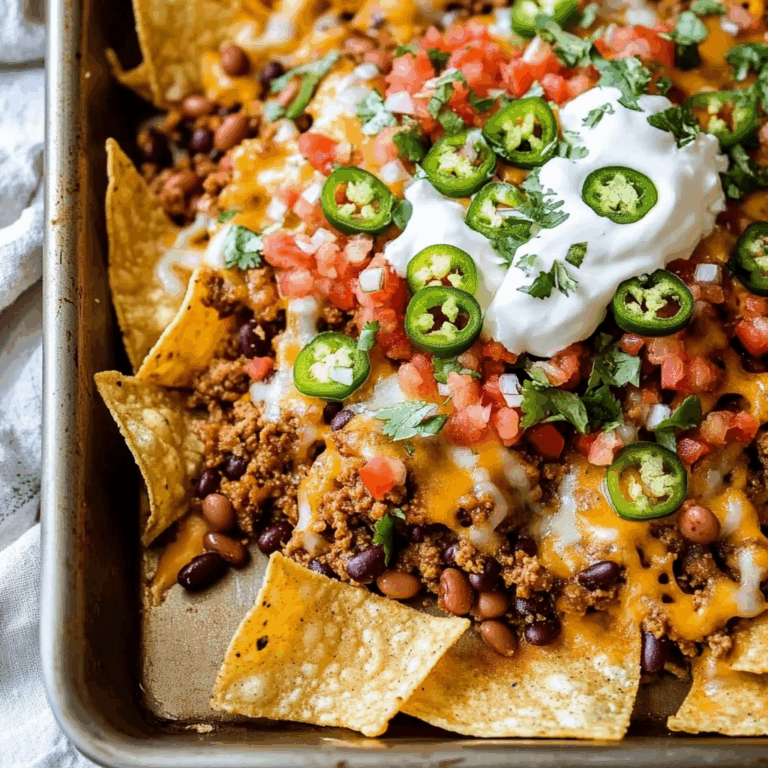 Loaded Nachos with Ground Turkey, Beans and Cheese – Beth's Quick Bites
